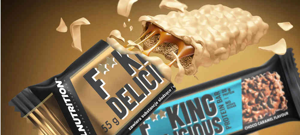 Allnutrition Fitking Delicious Protein Bar Caramel Peanut 55 g